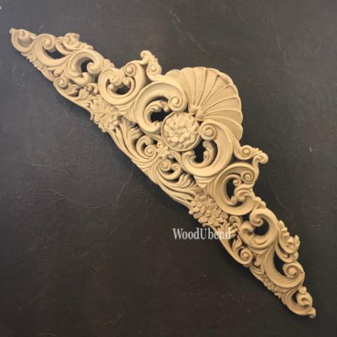 Bendable Wood Pediment | Flexible Molding Applique for Furniture & DIY ...