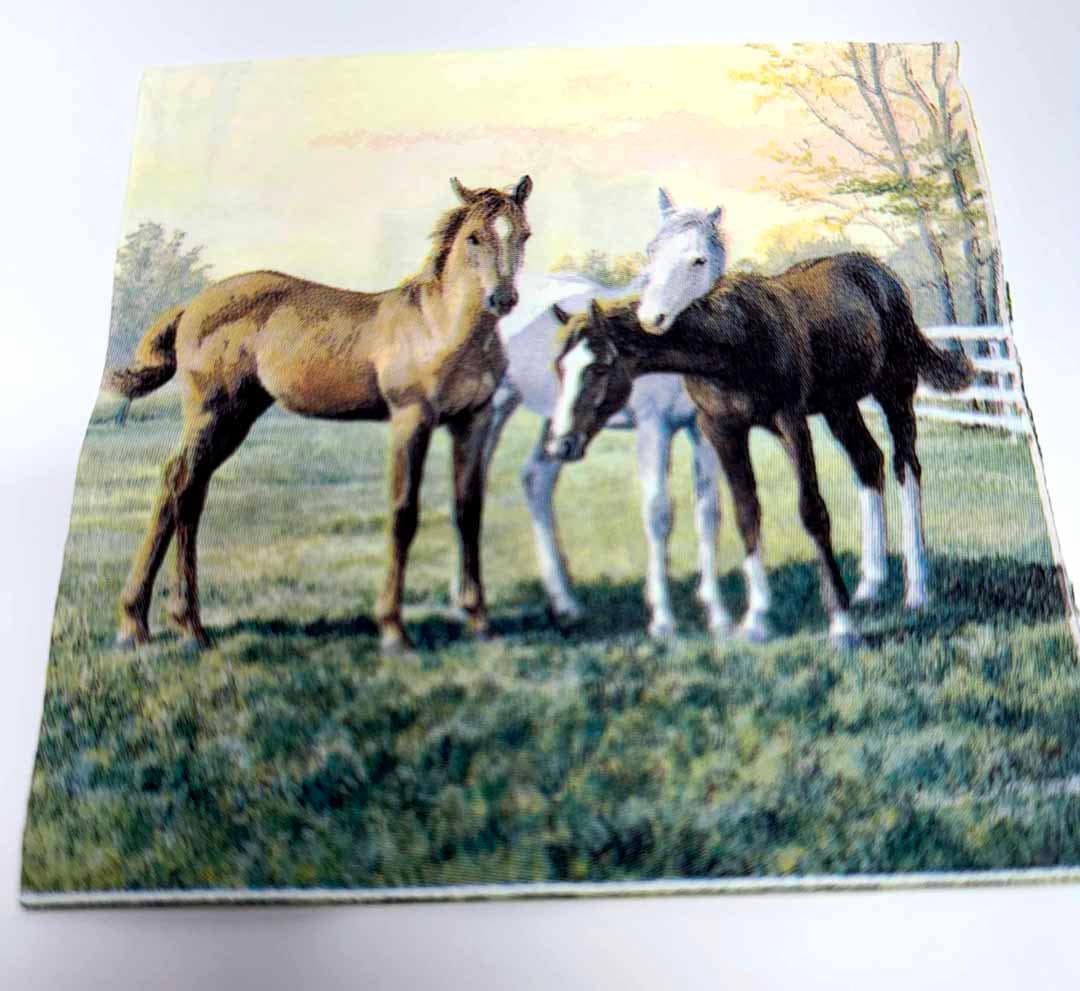 Pastoral Horses Paper Napkins for Decoupage, Junk Journals ...