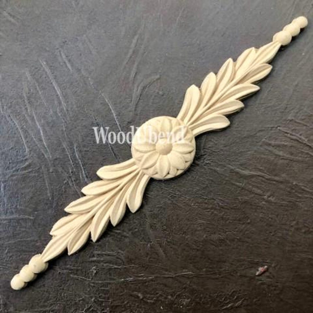 Floral Pediments | Bendable Wood Appliques, DIY Decor (pack of 2) - Etsy