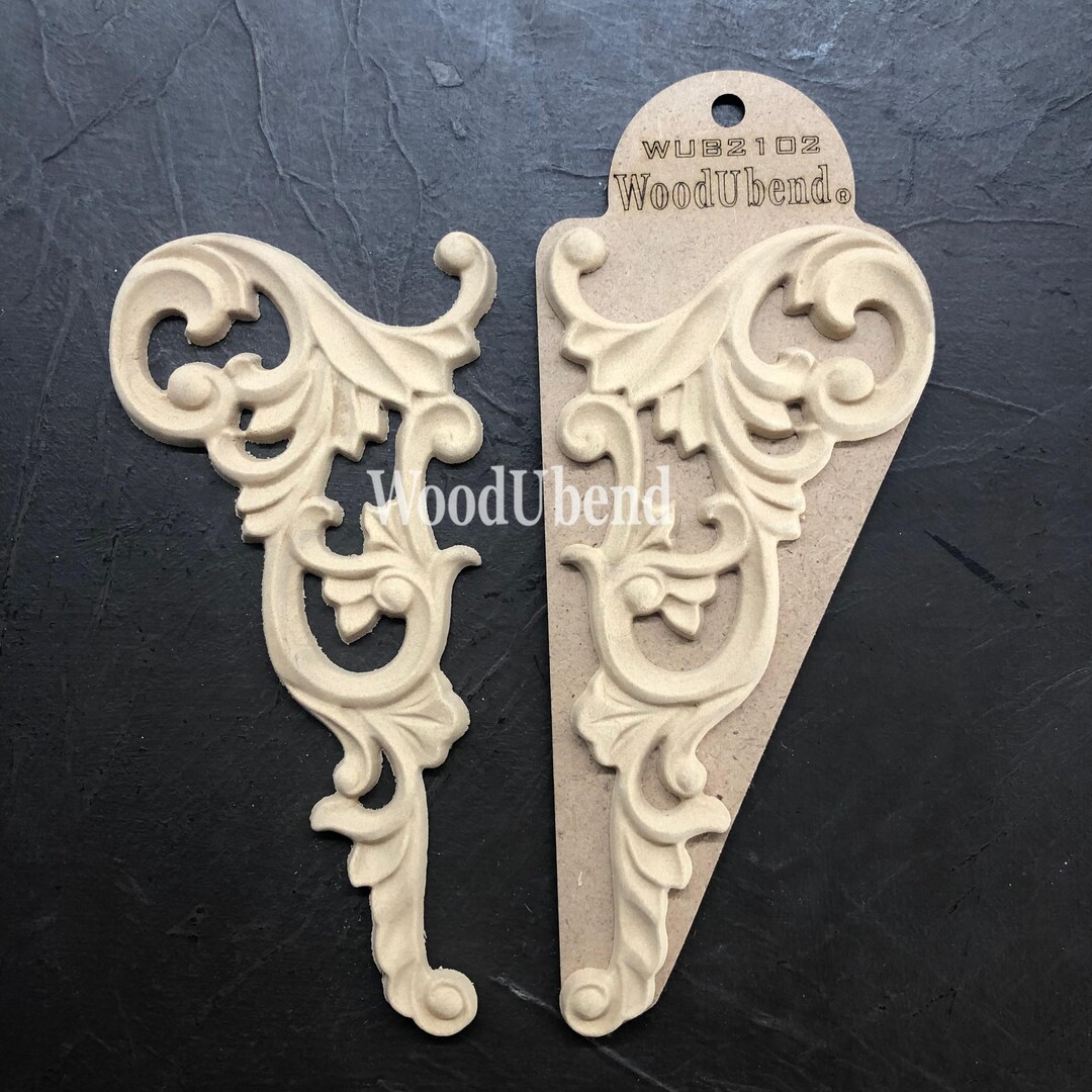 Fleur-de-lis Wood Appliques, Bendable DIY Embellishments, Set of 2 - Etsy