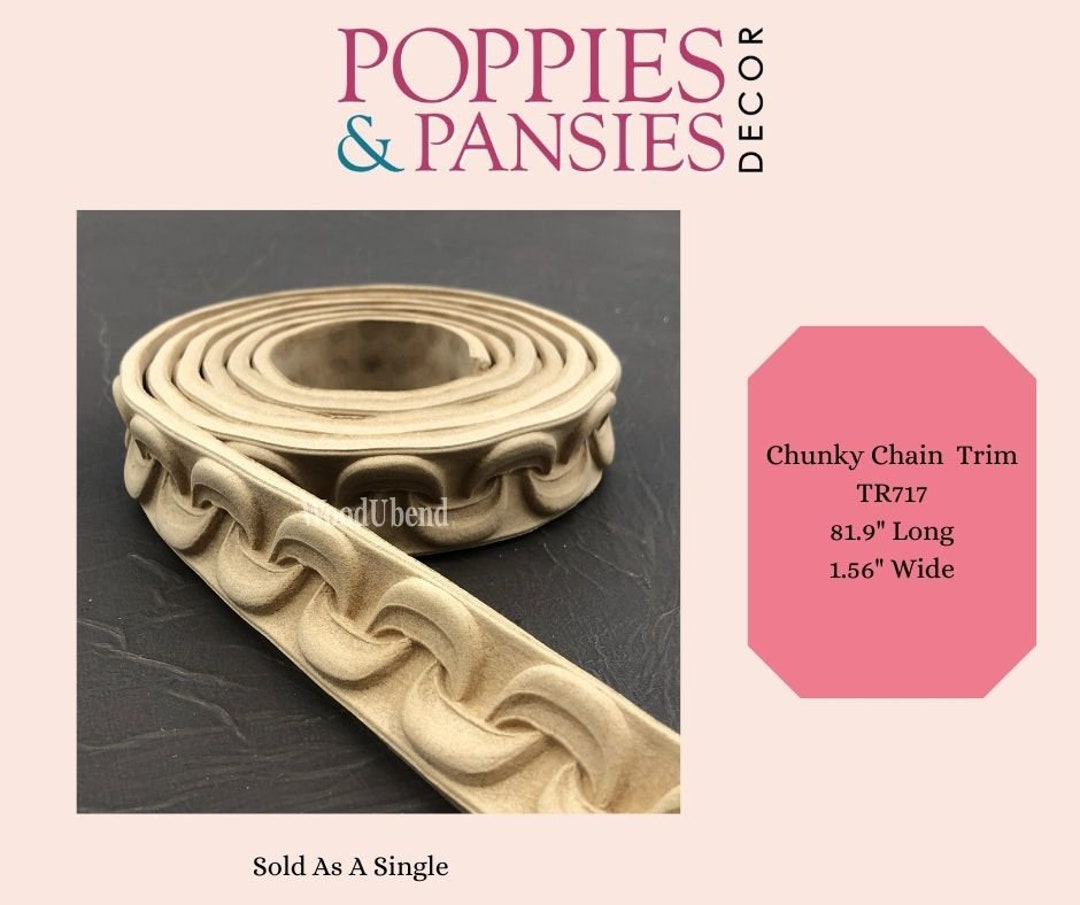 Woodubend Chunky Chain Trim, Flexible Molding (84 Inch) - Etsy