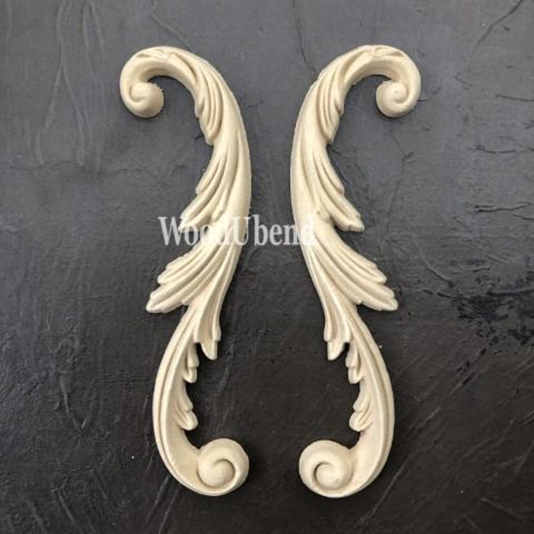 Bendable Wood Scrolls Molding-appliques-bendable Wood With Heat Applied ...