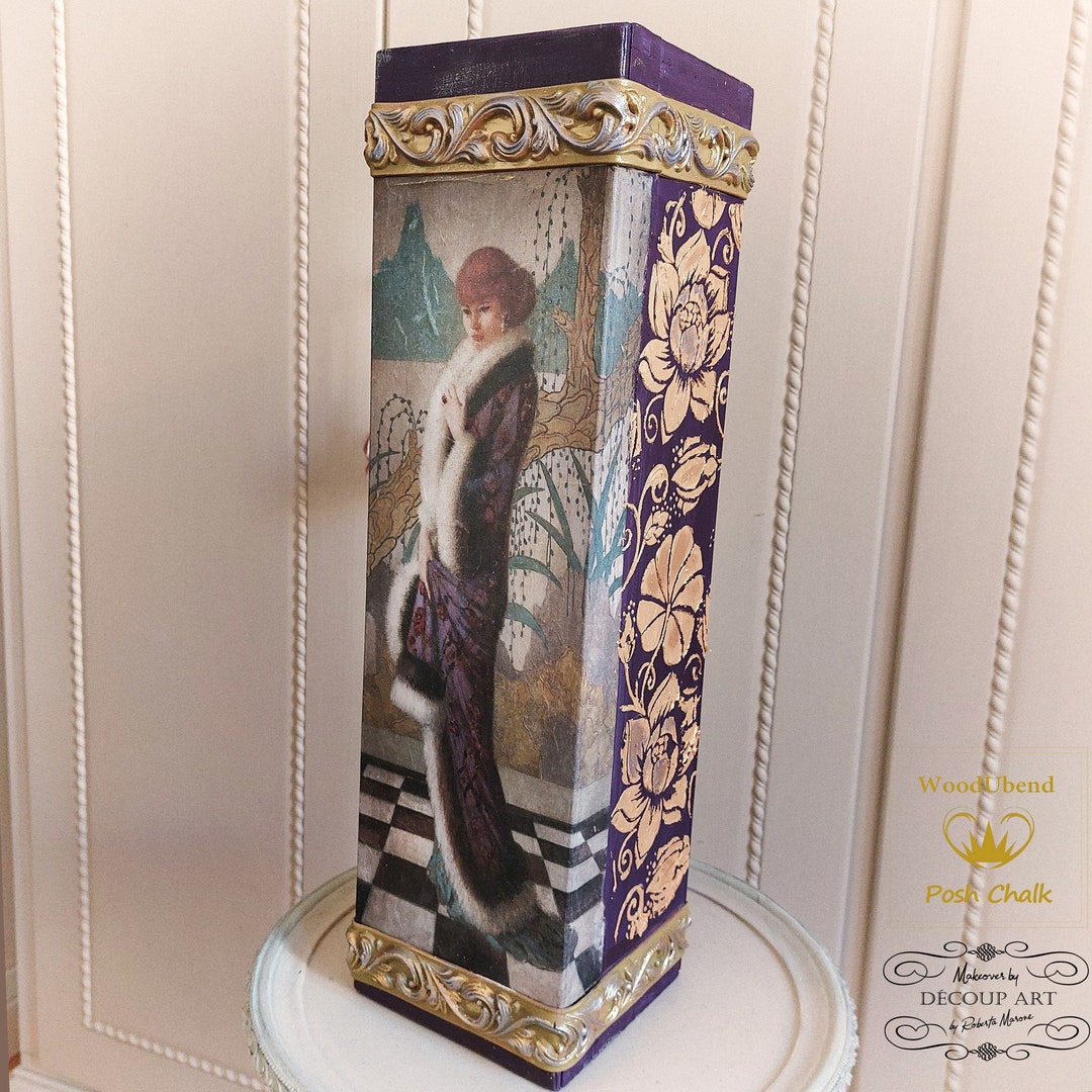 Posh Chalk Decoupage Paper A1, Posh in Purple, Crafting DIY - Etsy