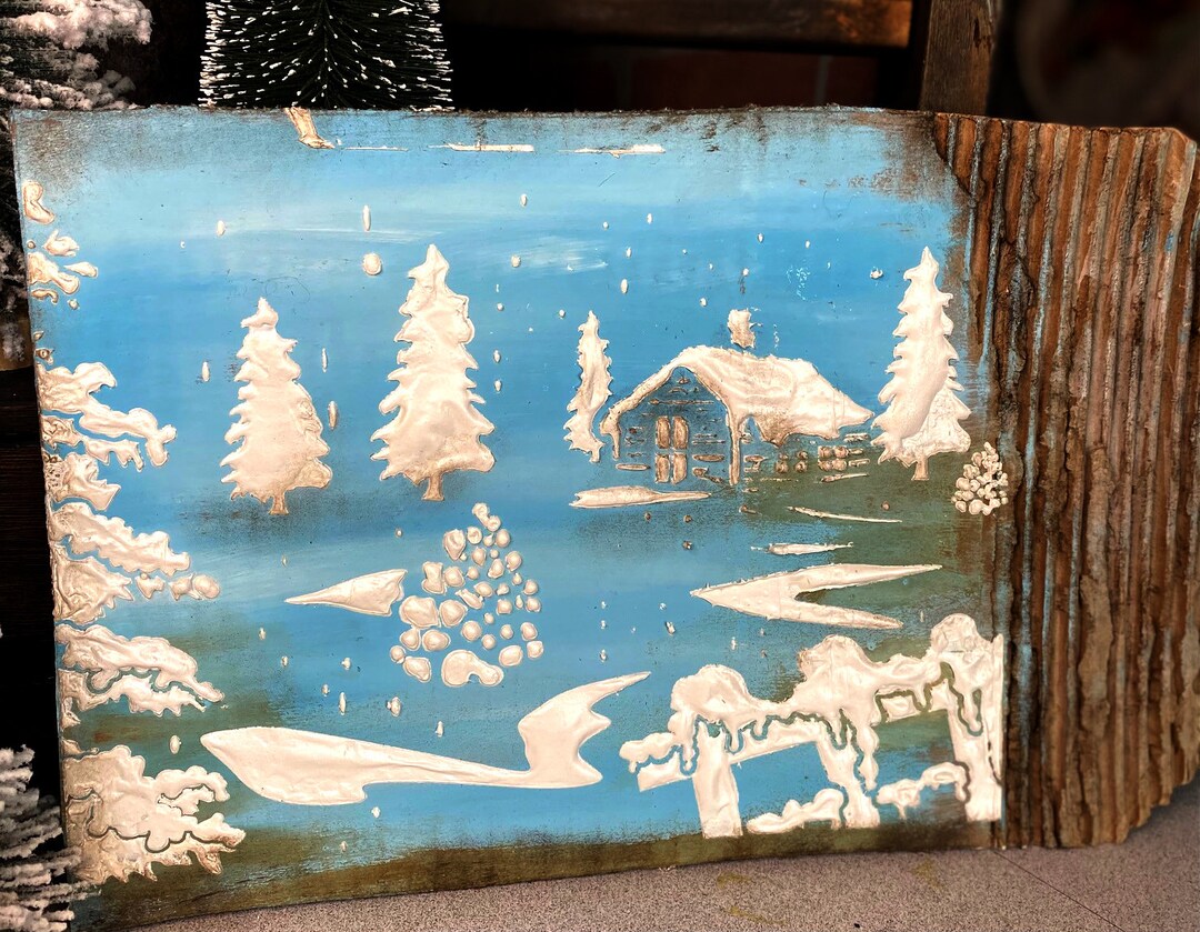 Winter Wonderland Stencil by Posh Chalk – Christmas DIY Craft - Etsy