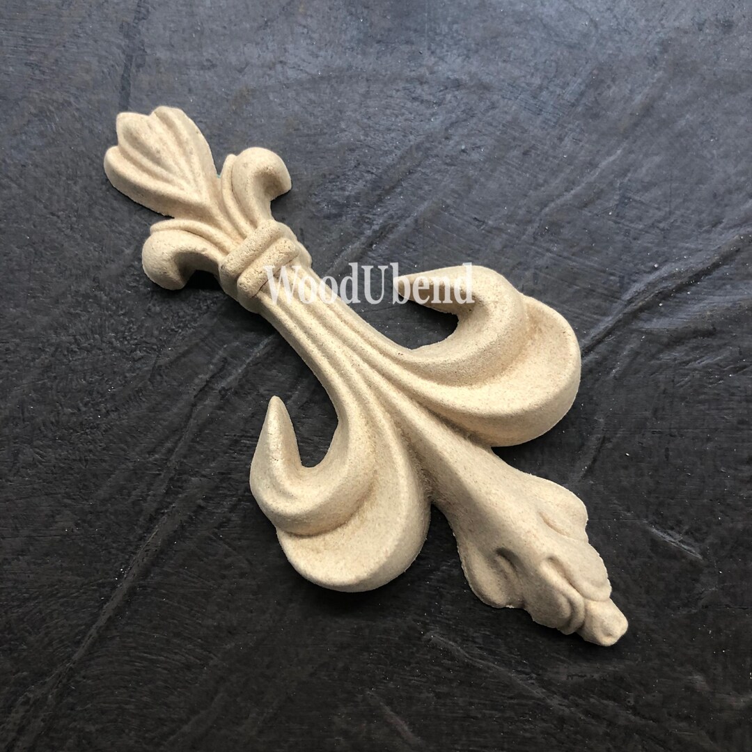 Bendable Wood Plume Applique | Furniture DIY, Pack of 2 - Etsy