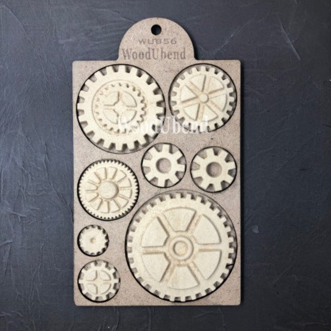 Steampunk Large Pack Cogs appliques-bendable Wood With Heat Applied ...