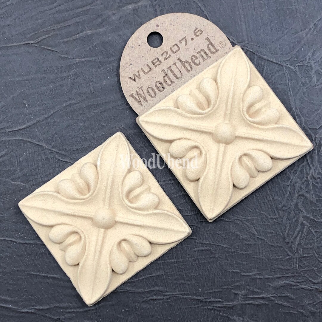 Woodubend Flower Embellishments | Bendable Wood Appliques (pack of 2 ...
