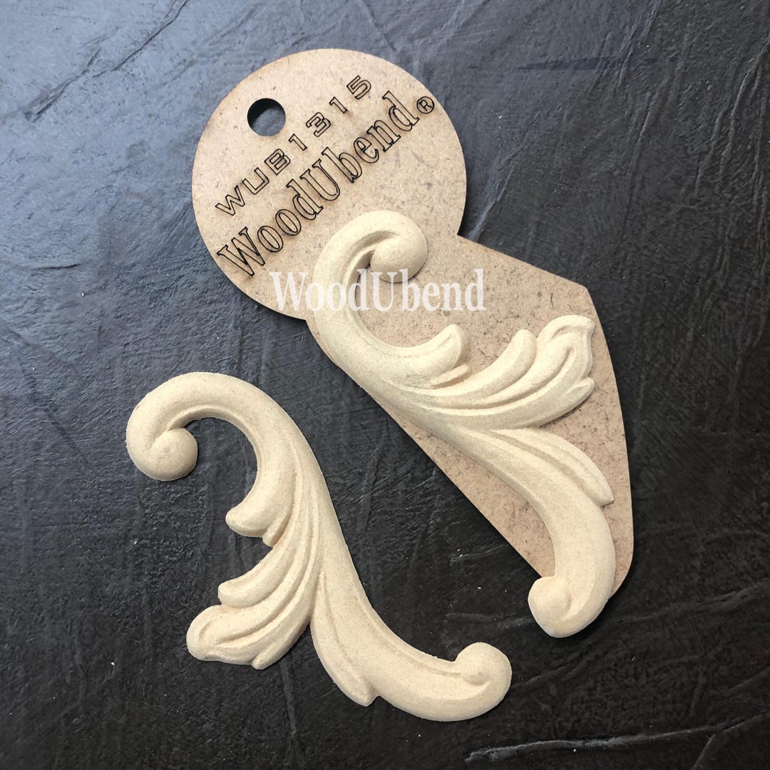 Bendable Wood Scroll Appliques, Furniture Embellishments, DIY Decor ...