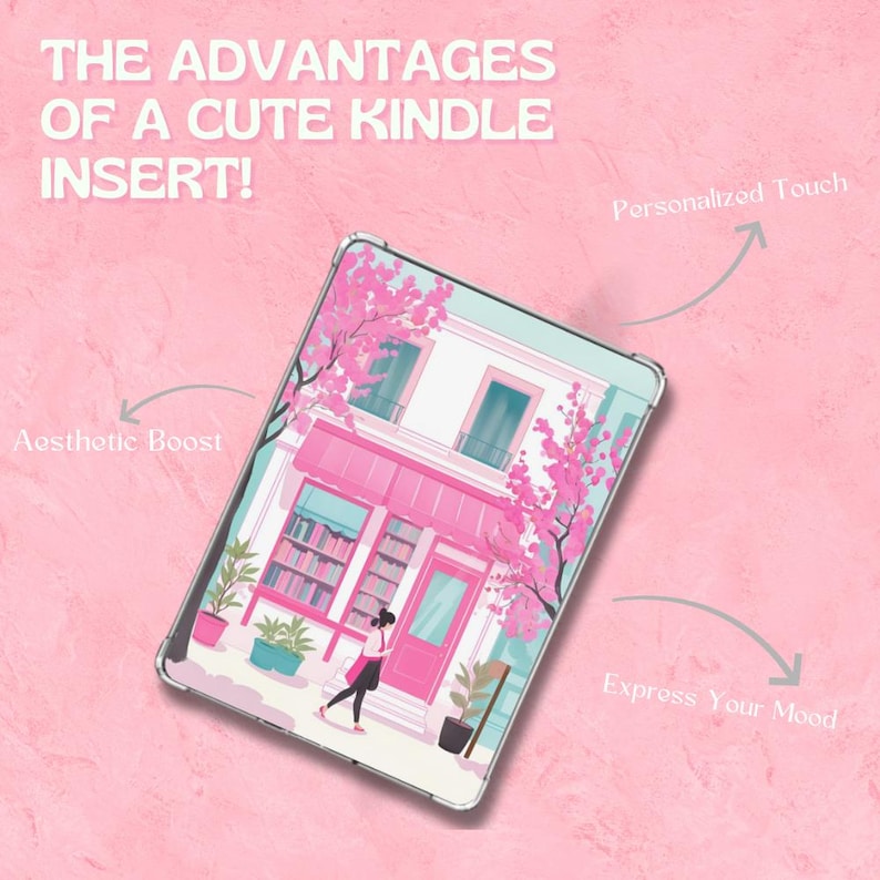 Pretty Kindle Insert: Bookish E-reader Decor - Etsy