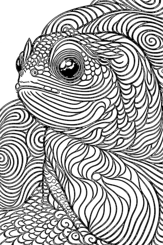 Abstract Animal Coloring Pages