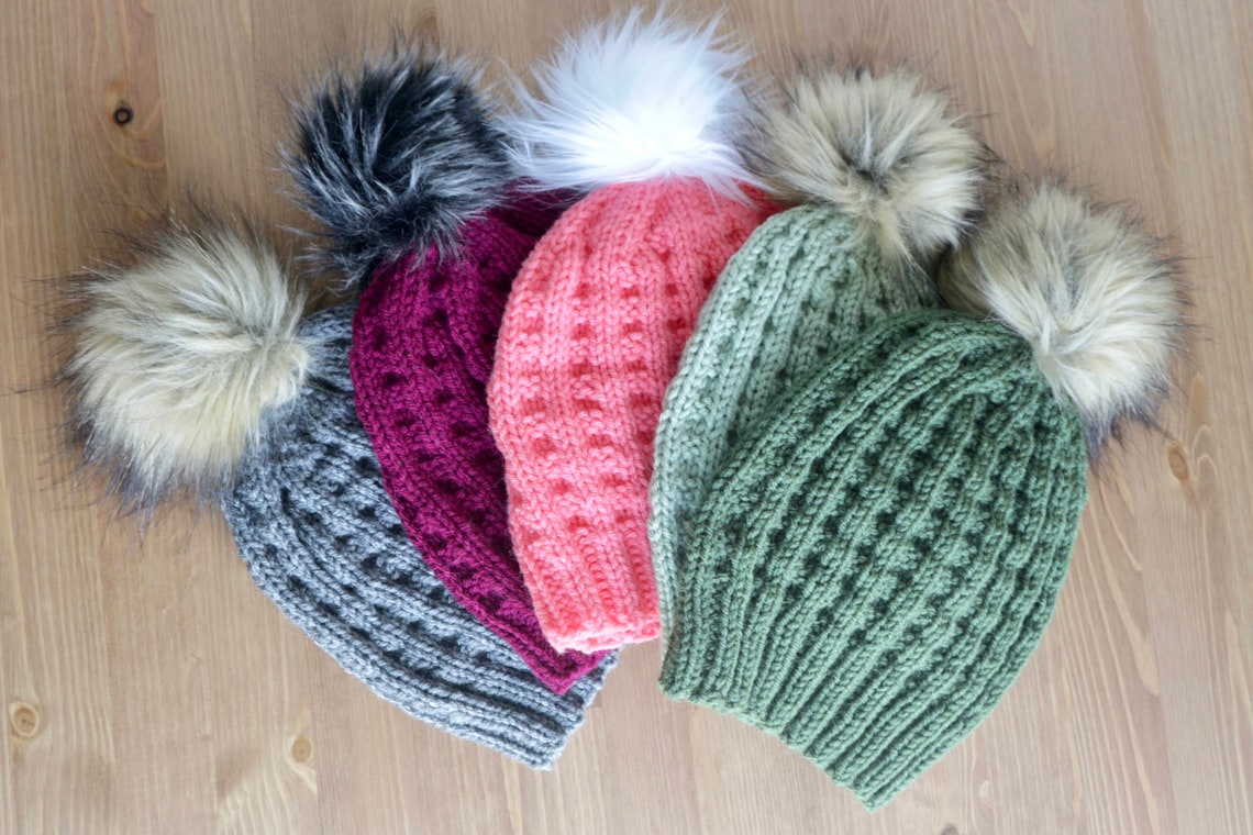 The Waffle Hat Knitting Pattern - Etsy