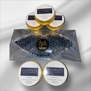 BUNDLE 50 Lip Ice Pack Cooler PLUS 50 Arnica Lip Balm. Personalised ...