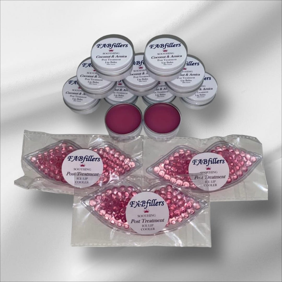 BUNDLE 50 Lip Ice Pack Cooler PLUS 50 Arnica Lip Balm. Personalised ...