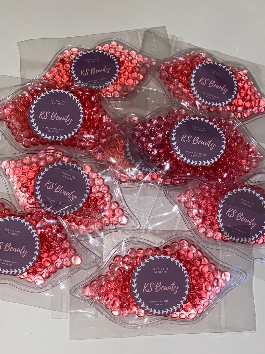 25 Personalised Lip Ice Pack Cooler Compress-post Treatment - Etsy