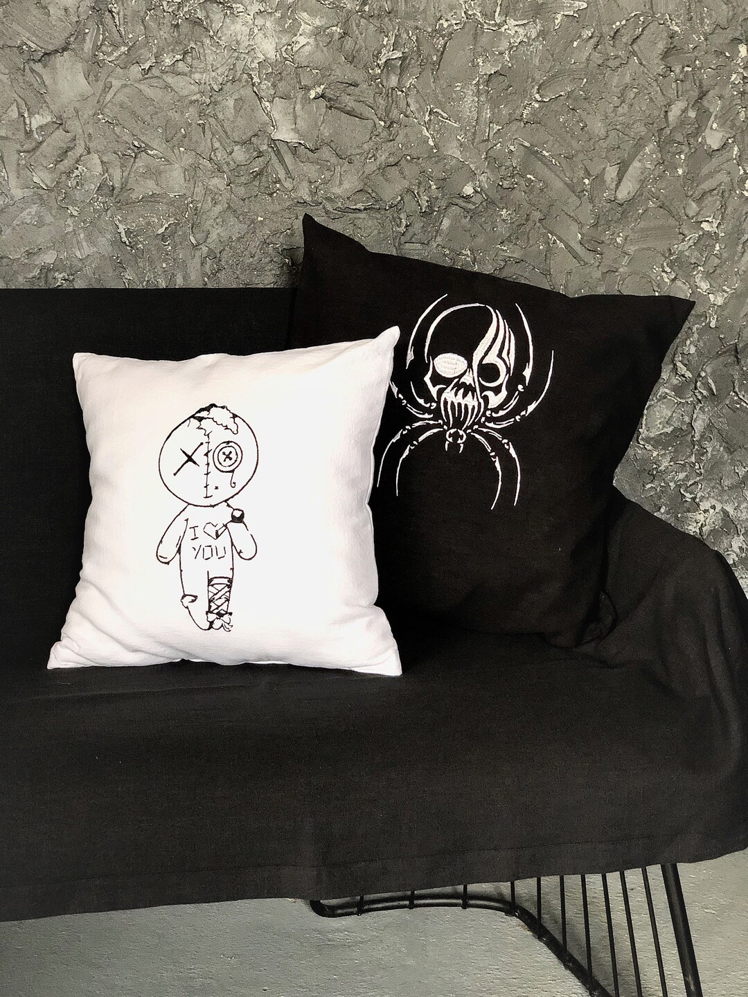 Halloween Decorations - Embroidered Nettle Pillow Covers - Etsy