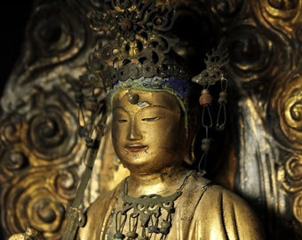 Edo Amida Nyorai Amitabha Buddha 19th Century Antique Butsudan Zushi ...