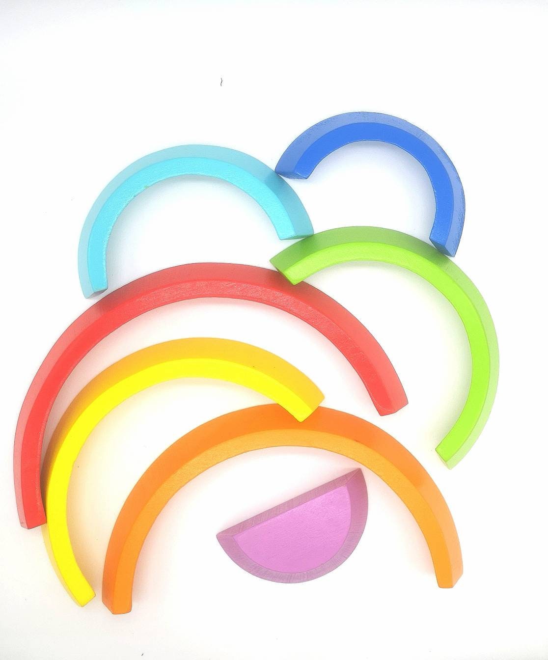 Wooden Stacking Rainbow 25cm First Birthday Gift Toys Toys & Games etna ...