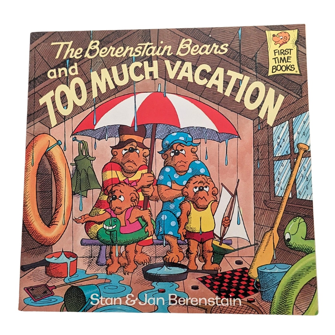 1989 Berenstain Bears Book・too MUCH VACATION - Etsy