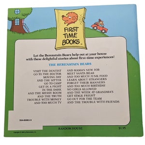 1986 Berenstain Bears Go Out FOR THE TEAM Book - Etsy