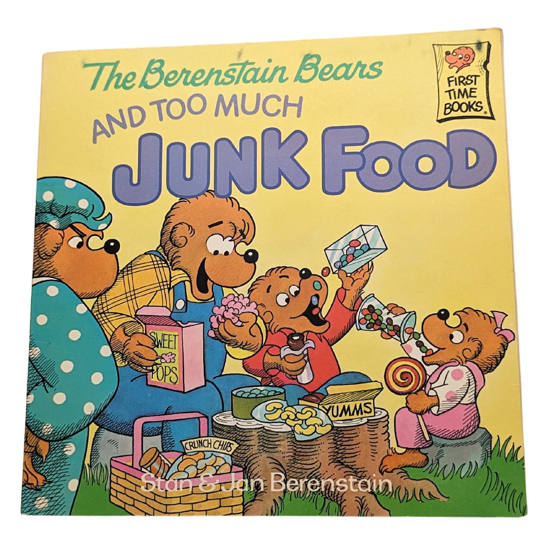 1985 Berenstain Bears and Too Much JUNK FOOD Book - Etsy
