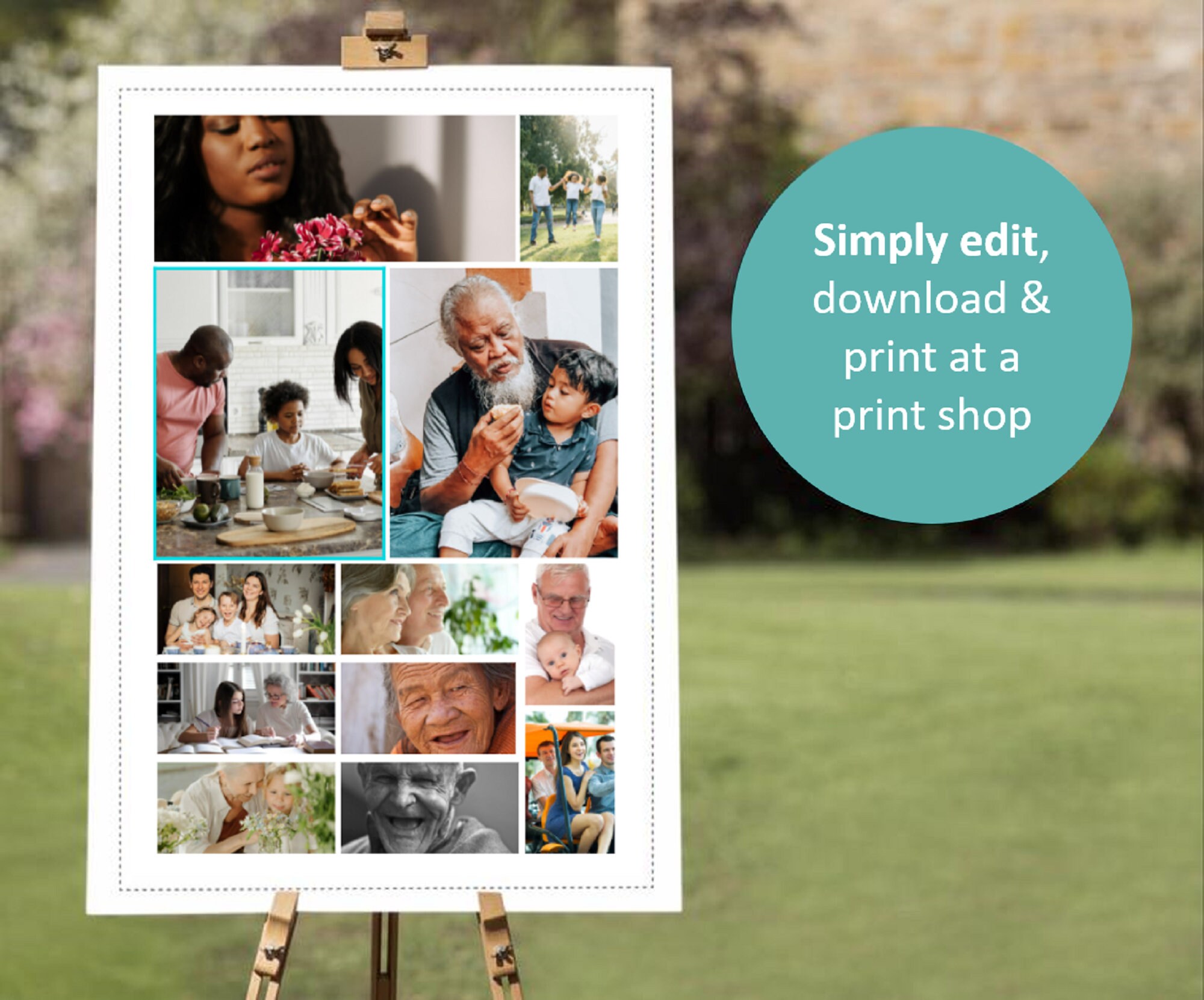 Funeral Photo Display for Men and Women | Celebration of Life Poster ...