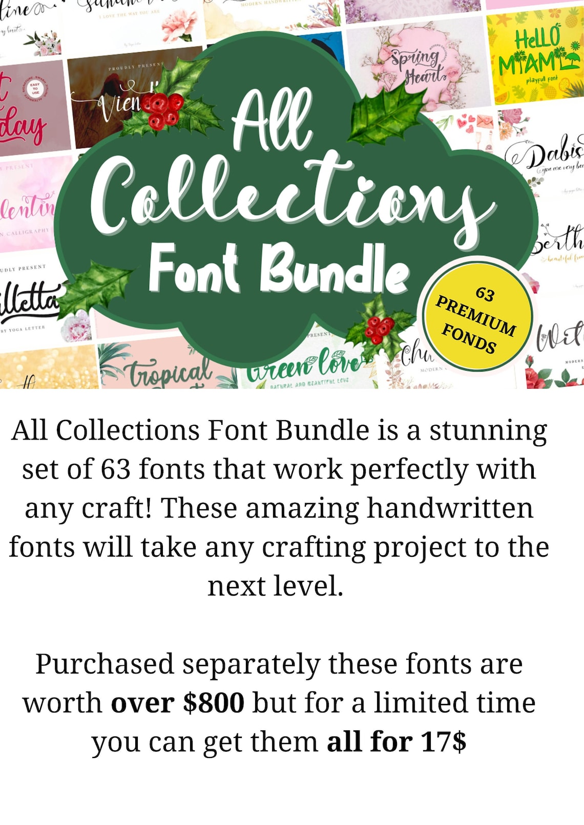 All Collections Font Bundle 2021 - Etsy.de