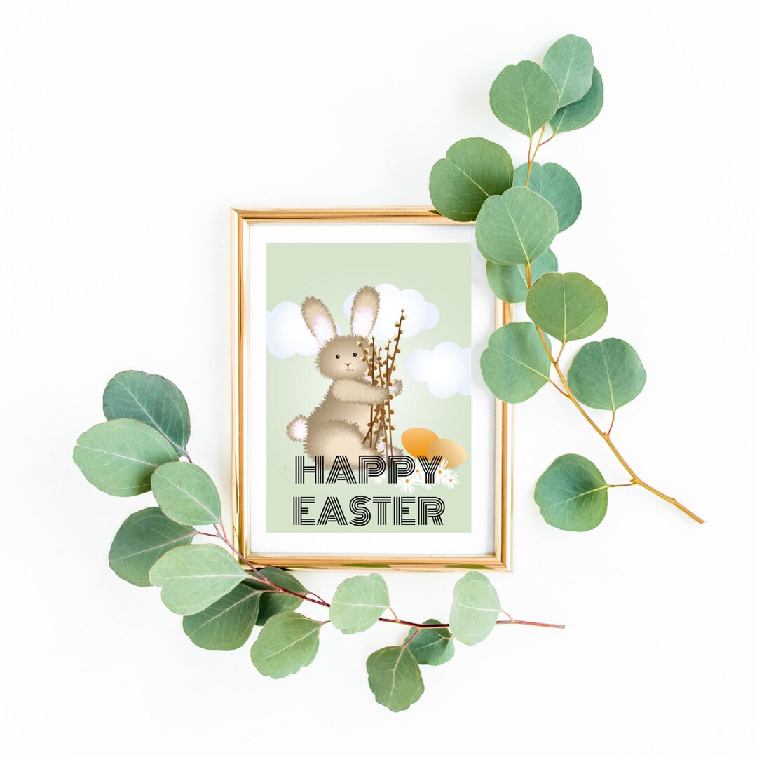 Happy Easter - Frame Picture - Instant Download - Etsy