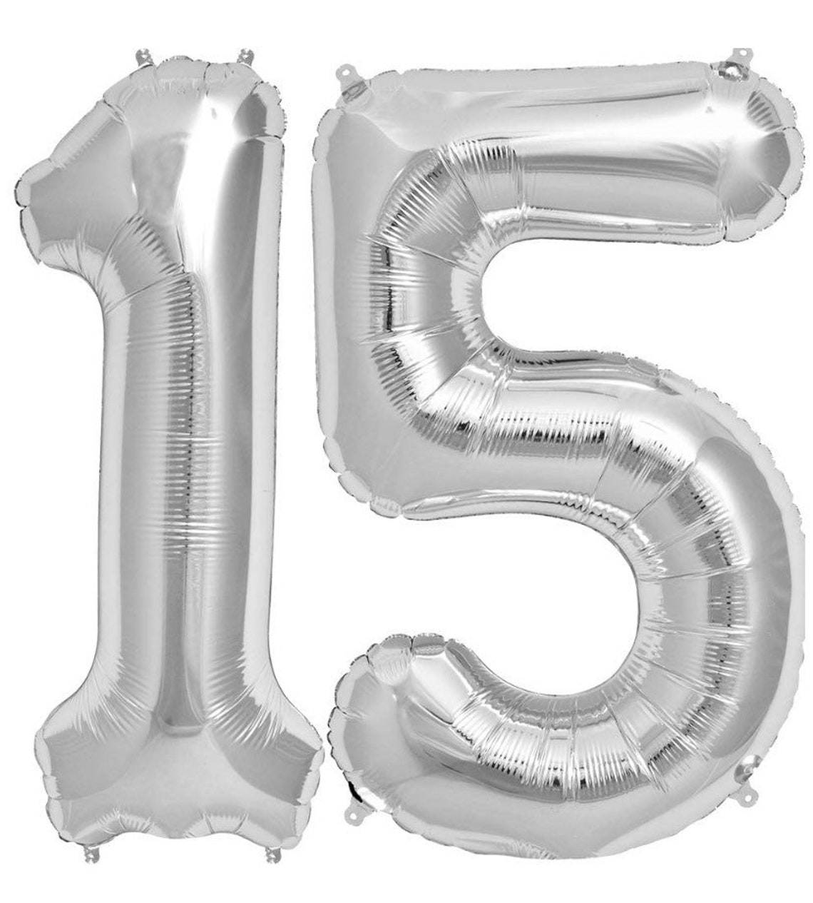 34" jumbo número 15 plata Mylar foil globos partido Suministro - Etsy ...