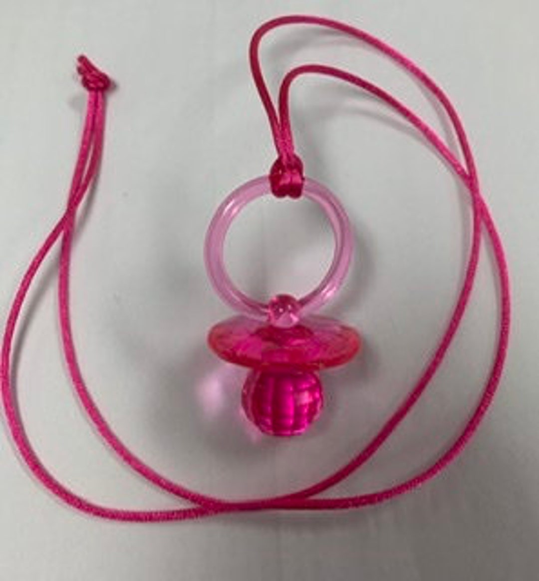 12 Pcs. Dark Pink Pacifiers With String Craft Party Supply - Etsy