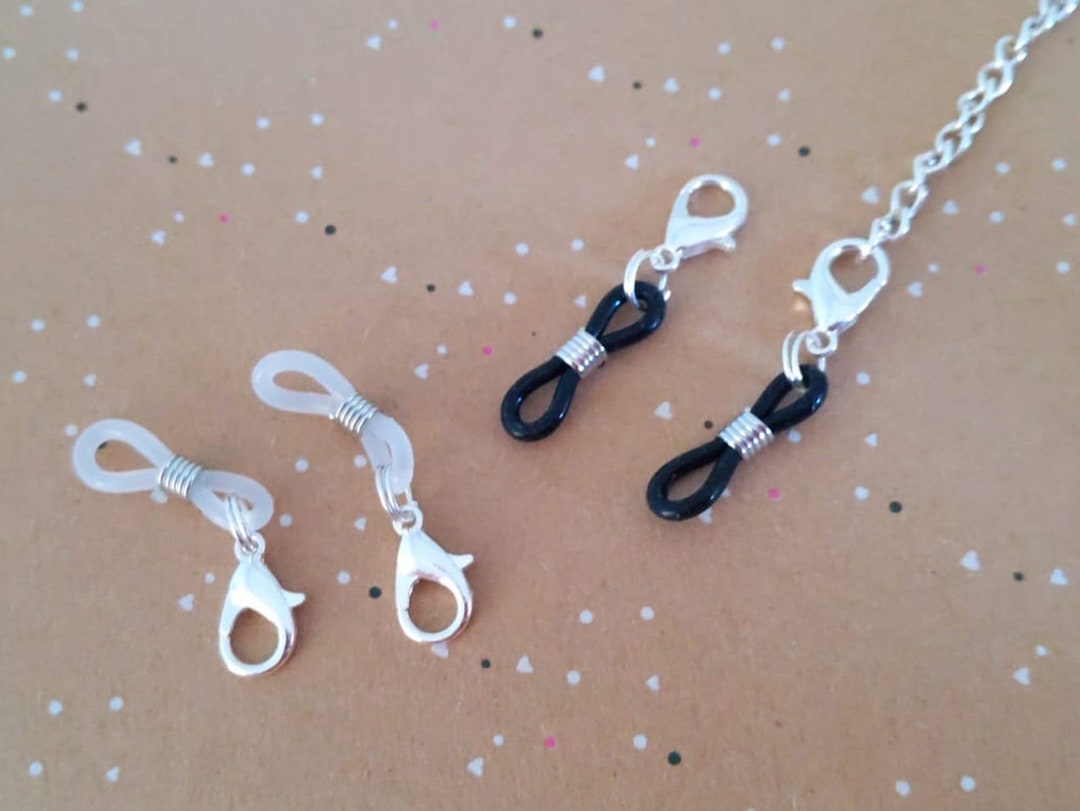 Eyeglass Chain Ends: Silicone Connector With Lobster Clasp - Adjustable ...