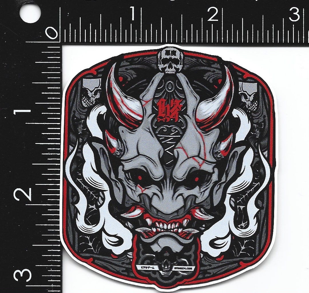 Evil Devil Skull for Halloween - Laptop Vinyl Sticker - Etsy