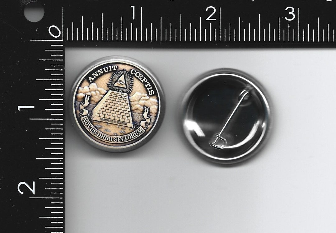 Eye of Pyramid Illuminati Two Pins Free USA Shipping - Etsy