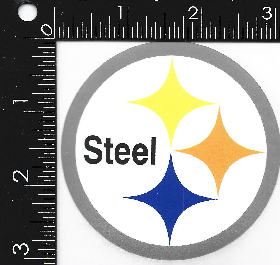 Pittsburgh Steel - Round Vinyl Sticker - Steelers - Free Shipping in ...