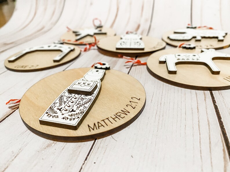 12 Days of Christmas Ornaments//nativity Ornaments - Etsy