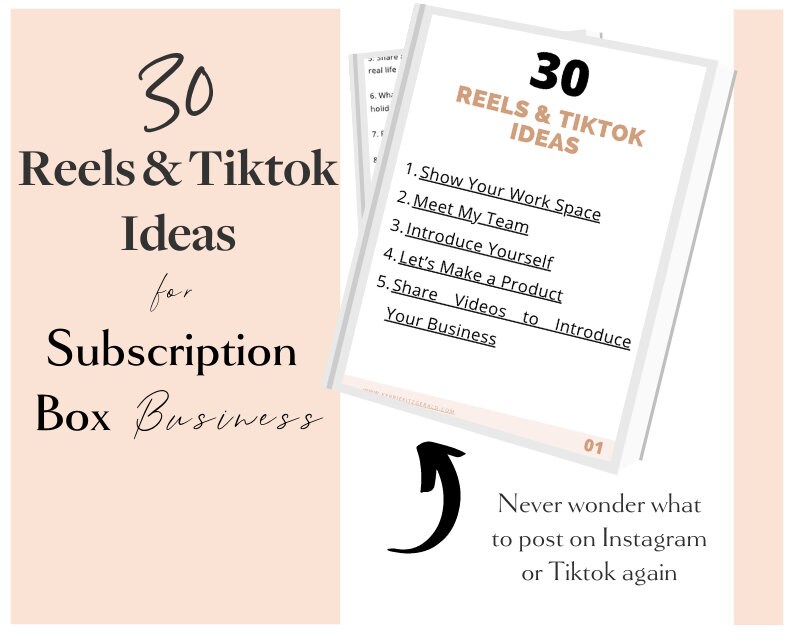 36 Reels & Tiktok Video Ideas for Subscription Box Businesses, Social ...