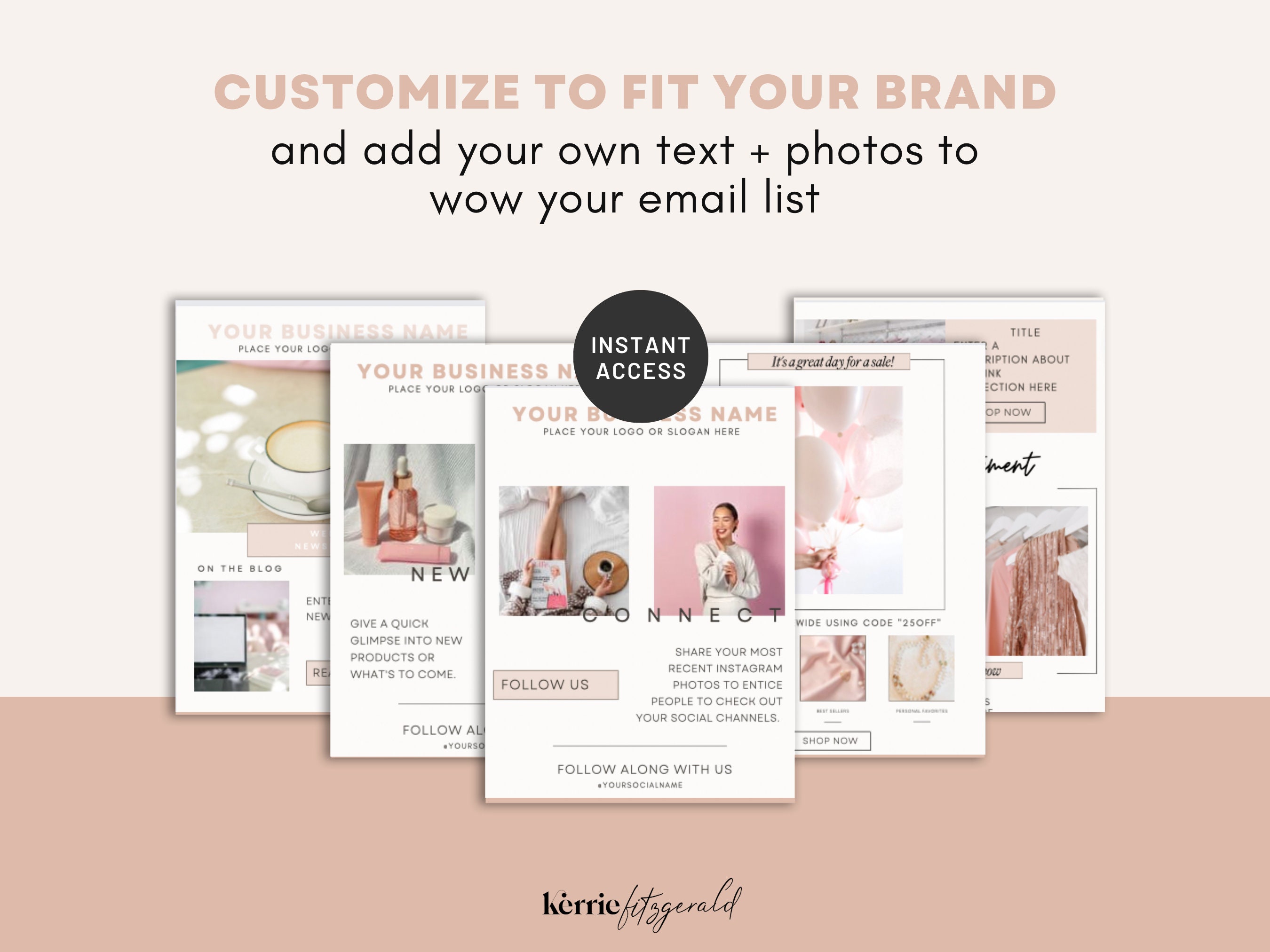 Email Marketing Templates for E-commerce Business Blush Aesthetic ...