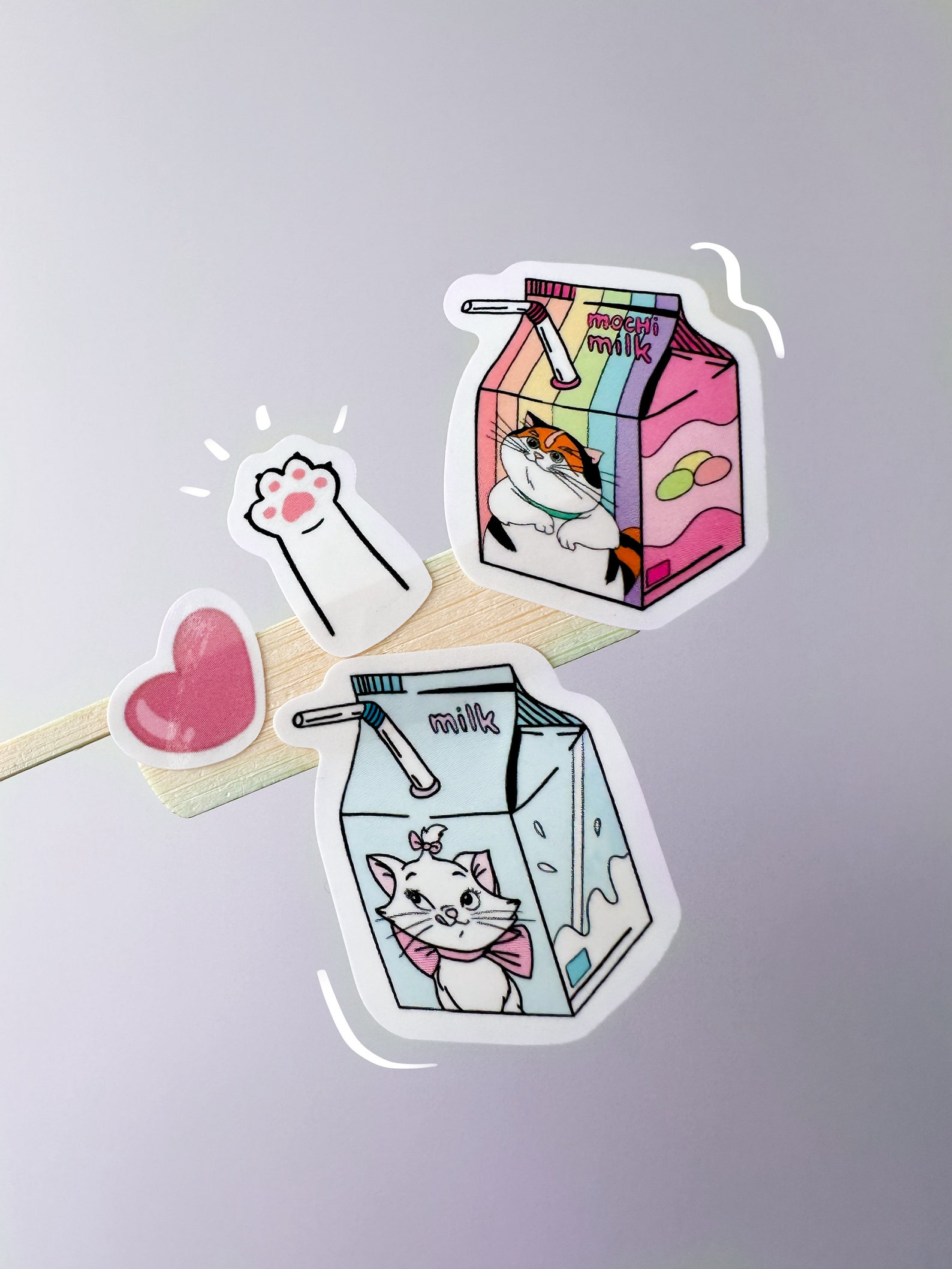 Karton Kitties Sticker Sheet, Animal Stickers, Planner Stickers, Cute ...