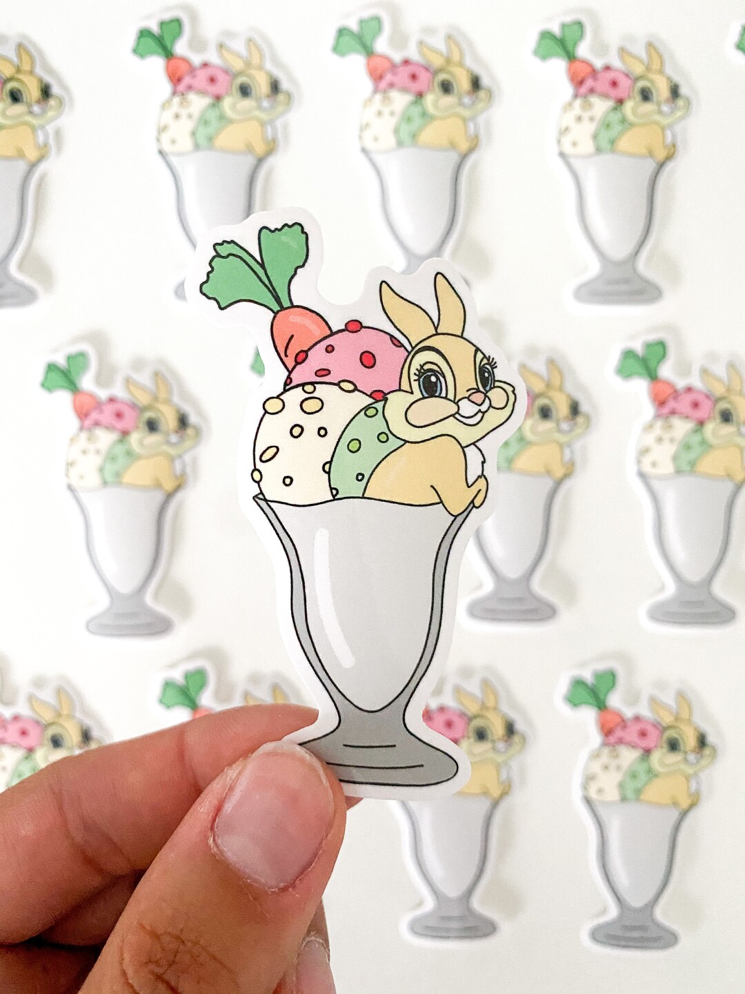 Miss Bunny Sundae Sticker, Journal Stickers, Planner Stickers, Cute ...