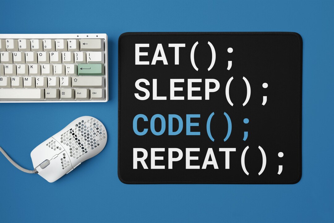 Programmer Mouse Pad: Fun & Unique Mouse Pads, High-quality Desk Accessory for Coding, Eat Sleep ...