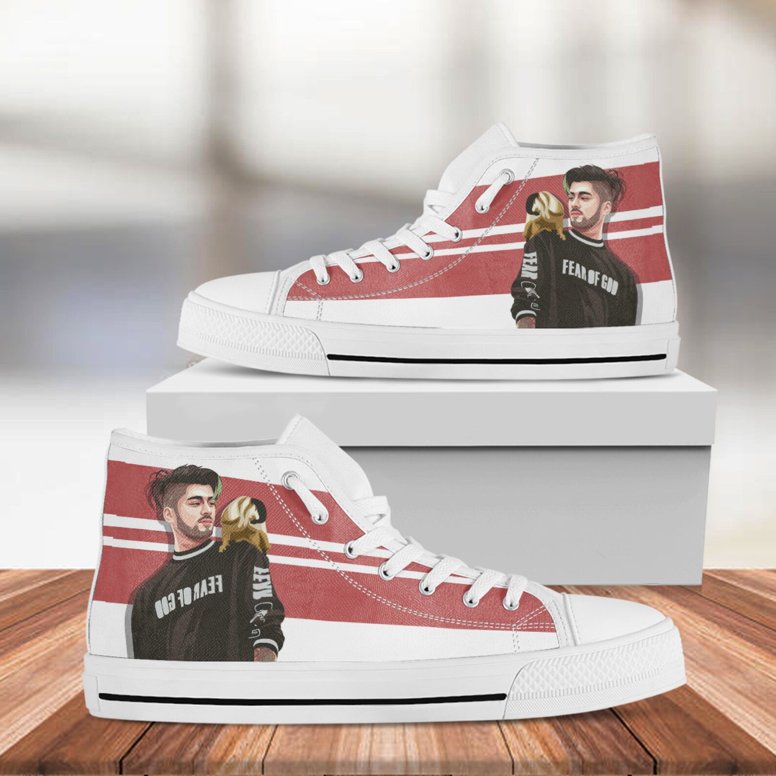 Zayn Malik Custom Hightop/ One Direction Shoes/ Harry Styles | Etsy