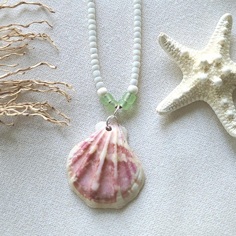 Scallop Shell Necklace - Etsy