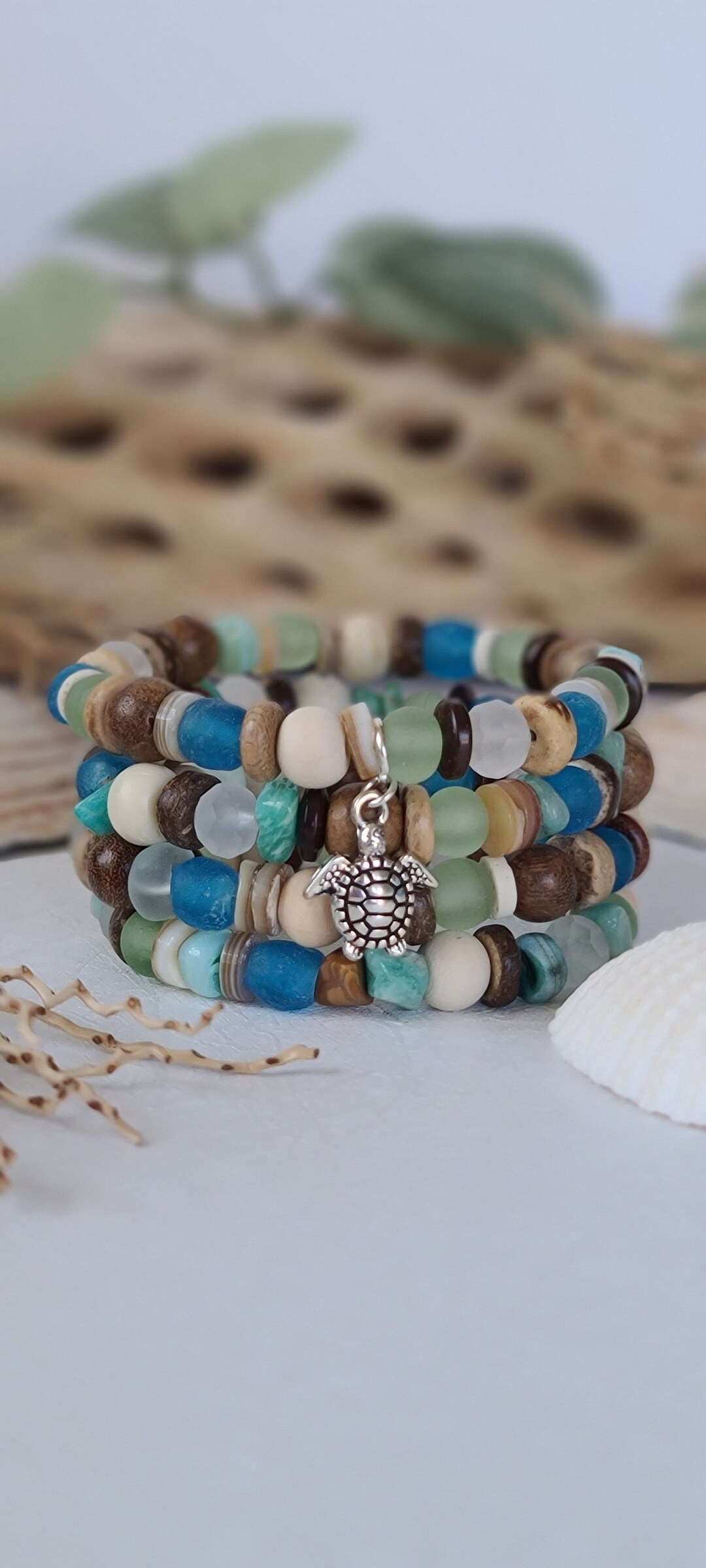 Beachy Boho Bracelets, Coastal Style, Beach Glass Bracelets, Beach ...
