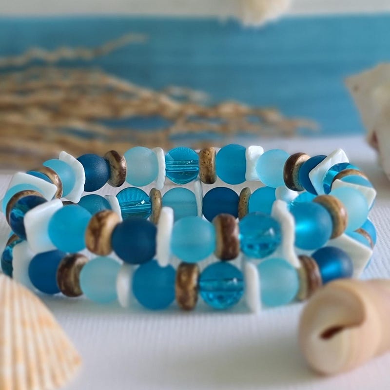 Shell Bead Bracelet - Etsy