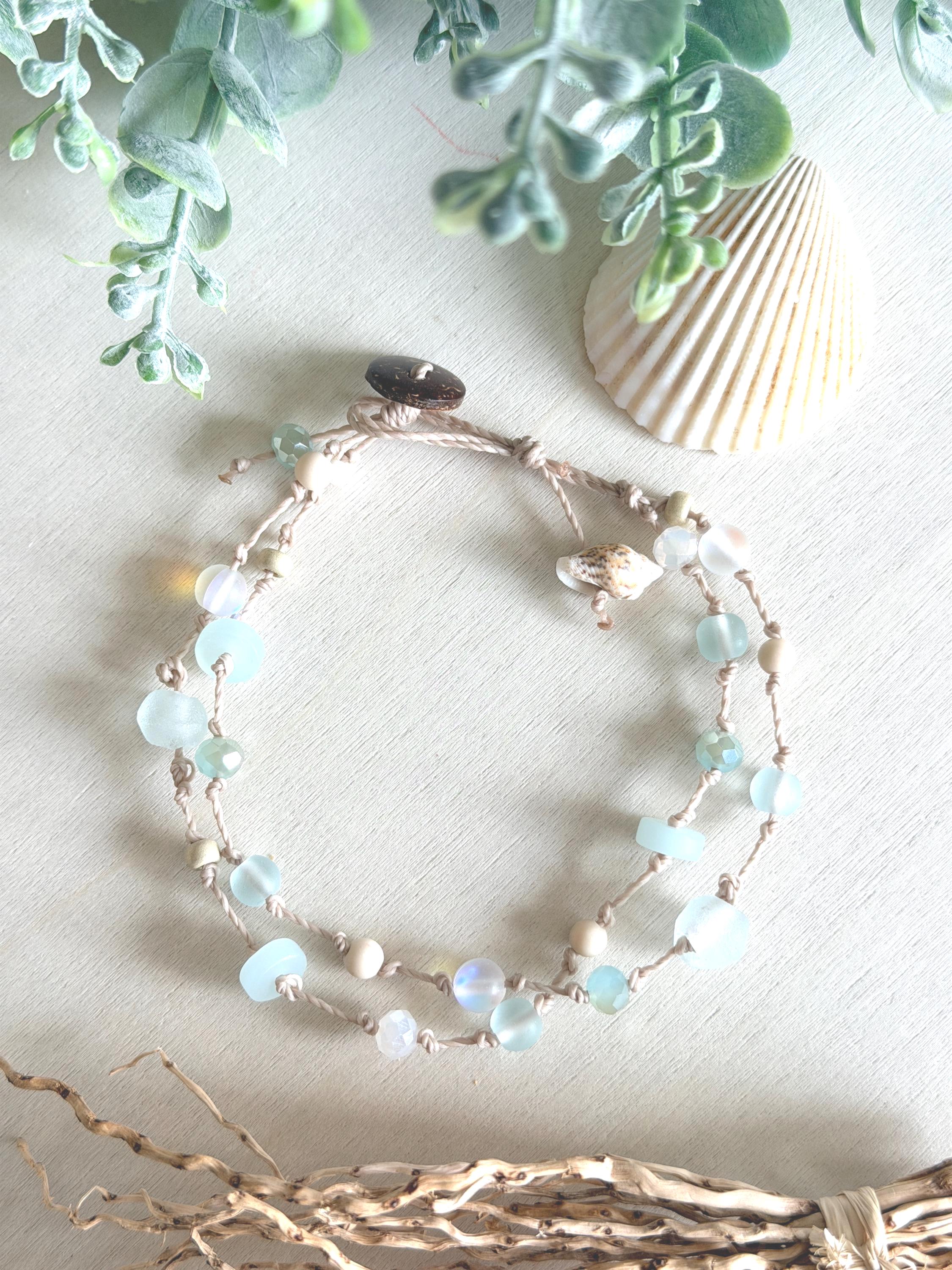 Coastal Inspired Anklet, Summer Style Beach Jewelry, Beachy Boho Anklet ...