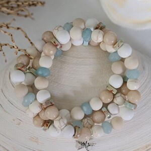 3 Sandy Beach Ocean Inspired Beach Bracelets, Beachy Coastal Bracelets ...