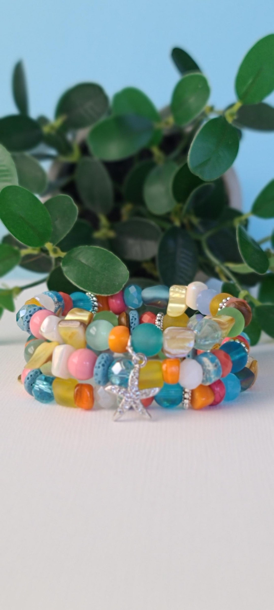 3pcs Tropical Beach Bracelets, Boho Coastal Style, Beachy Summer ...