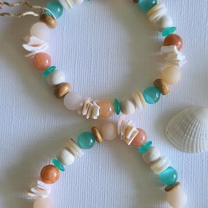 2pcs Tropical Style Beach Bracelets, Seashell Bracelets, Coastal ...