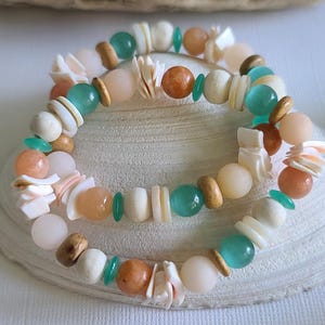 2pcs Tropical Style Beach Bracelets, Seashell Bracelets, Coastal ...