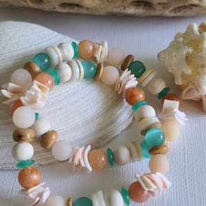 2pcs Tropical Style Beach Bracelets, Seashell Bracelets, Coastal ...