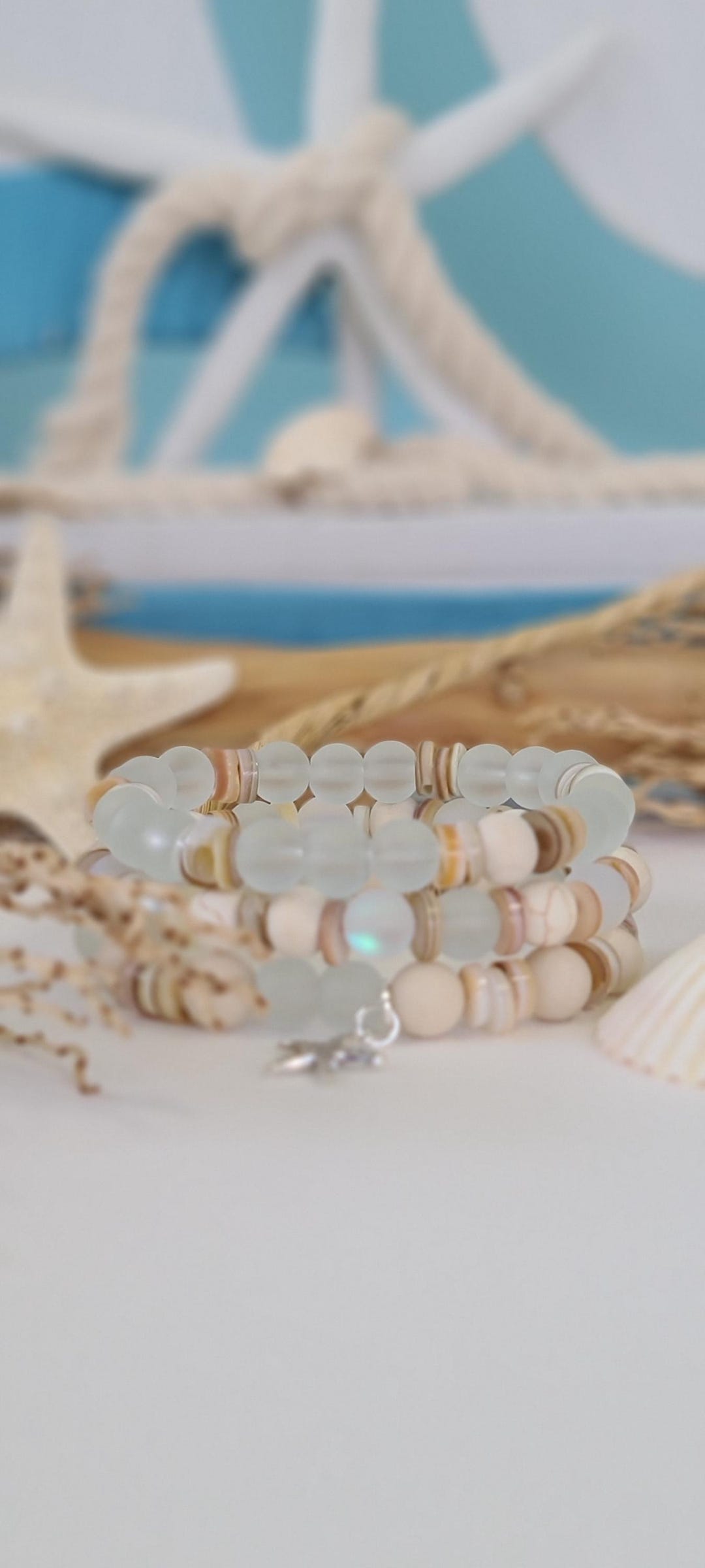 3pcs Beach Bracelets, Beachy Boho Style, Ocean Lover Gifts, Coastal ...